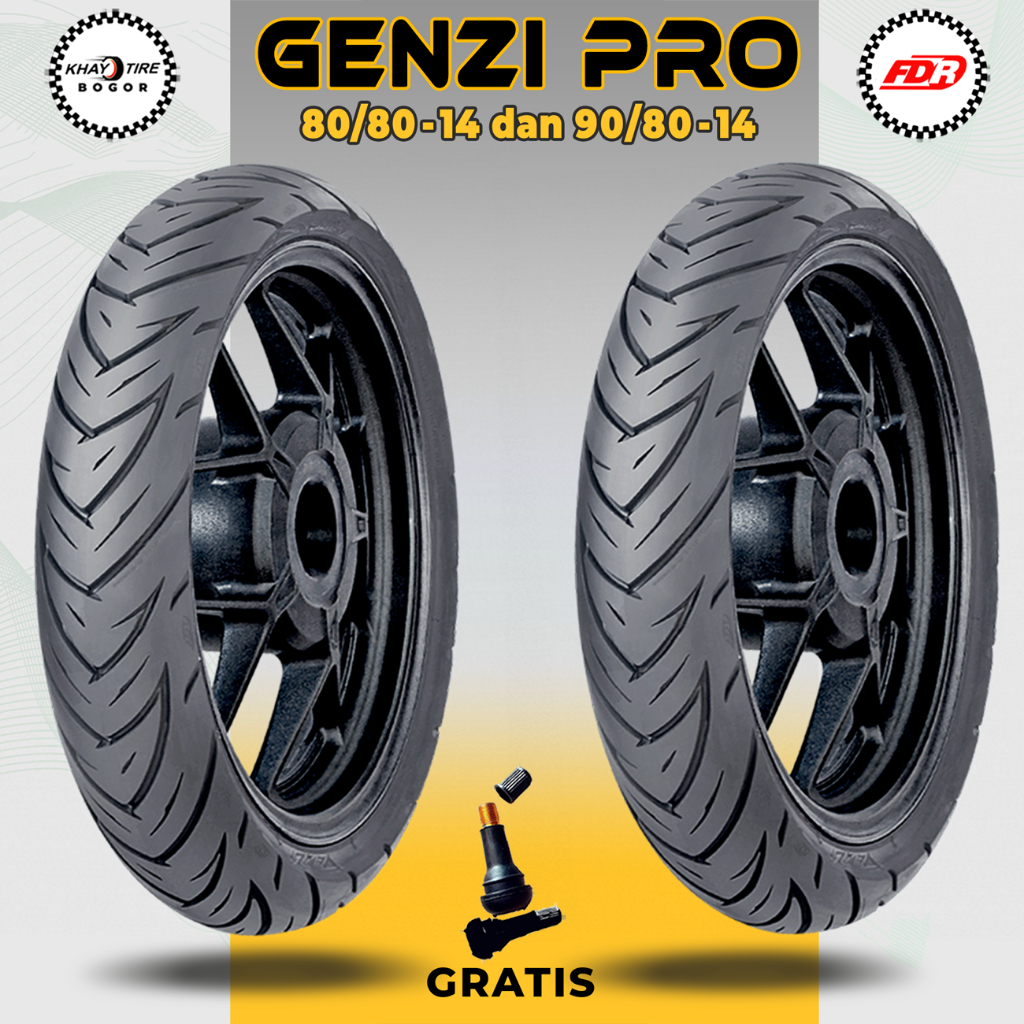 Jual Sepasang Ban Motor Matic FDR GENZI PRO 80/80 dan 90/80 Ring 14 Tubeless | Shopee Indonesia