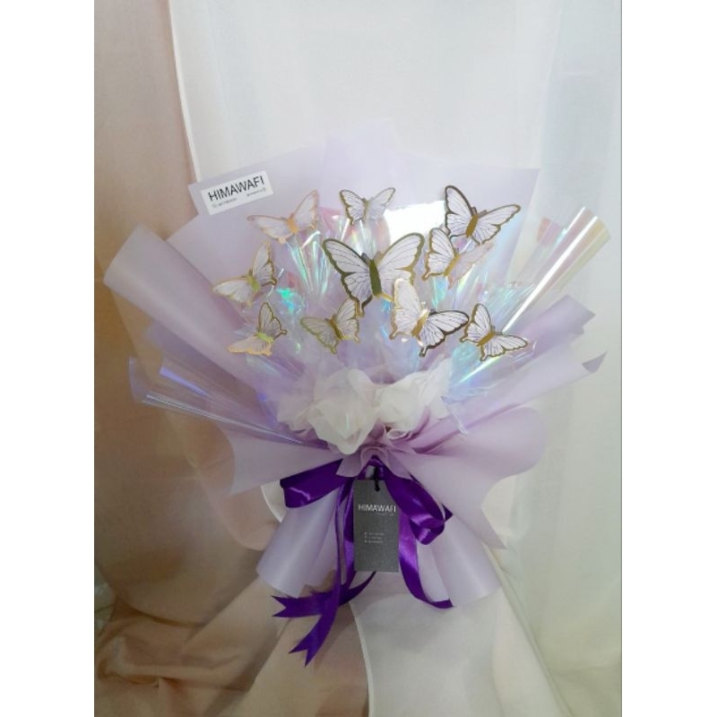 Jual buket kupu-kupu led buket na-bi buket wisuda ulangtahun butterfly ...