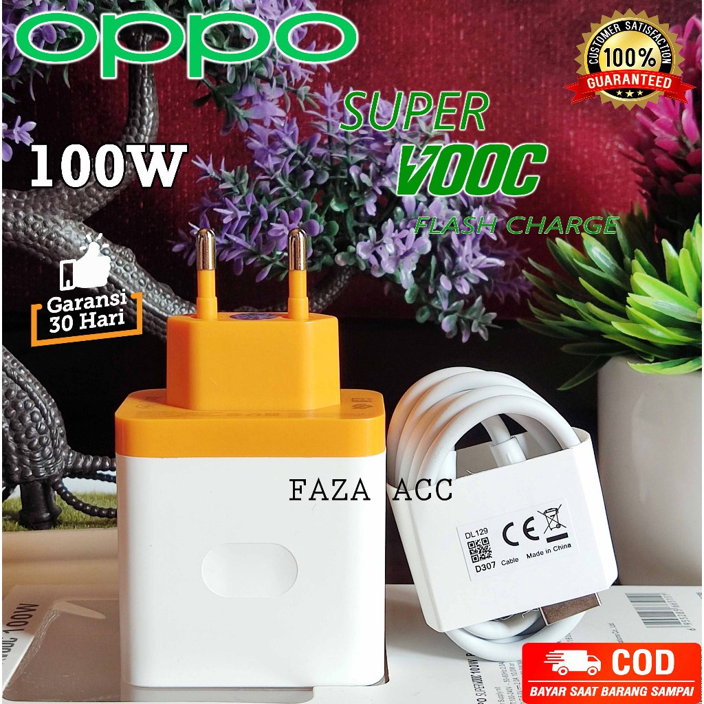 Jual CHARGER OPPO ORIGINAL ASLI 100 WATT SUPER VOOC FLASH CHARGE RENO ...