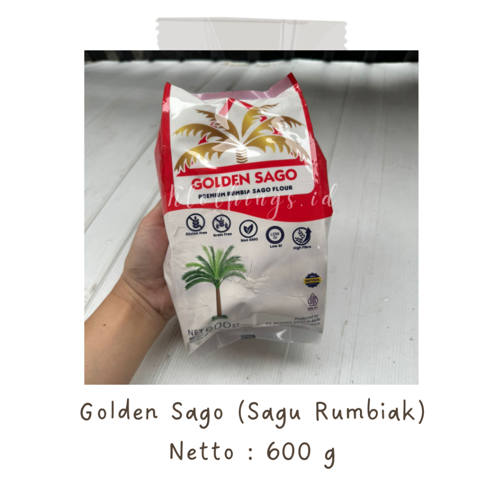 Jual Tepung Sagu Rumbia 600g Asli Bangka / Sagu Rumbiak / Golden Sago ...