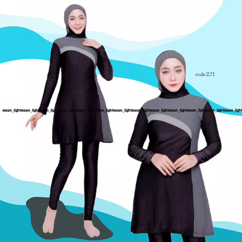 Jual PREMIUM Baju renang perempuan muslim dewasa hijab baju renang ...