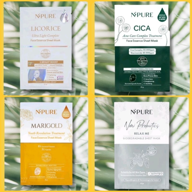 Jual NPURE Face sachet Mask | Shopee Indonesia