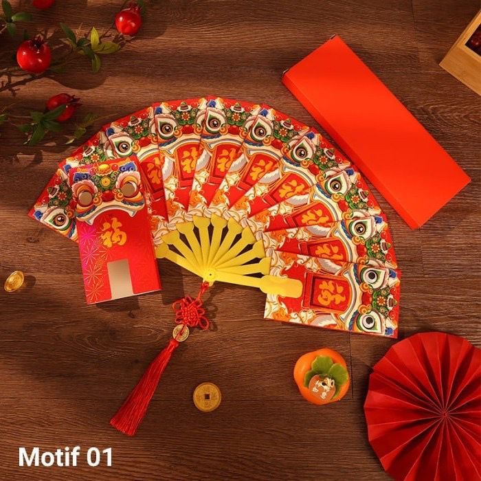 Jual Angpao Tebal Naga Kipas Angpau Sincia Ampau Barongsai Dragon Year ...
