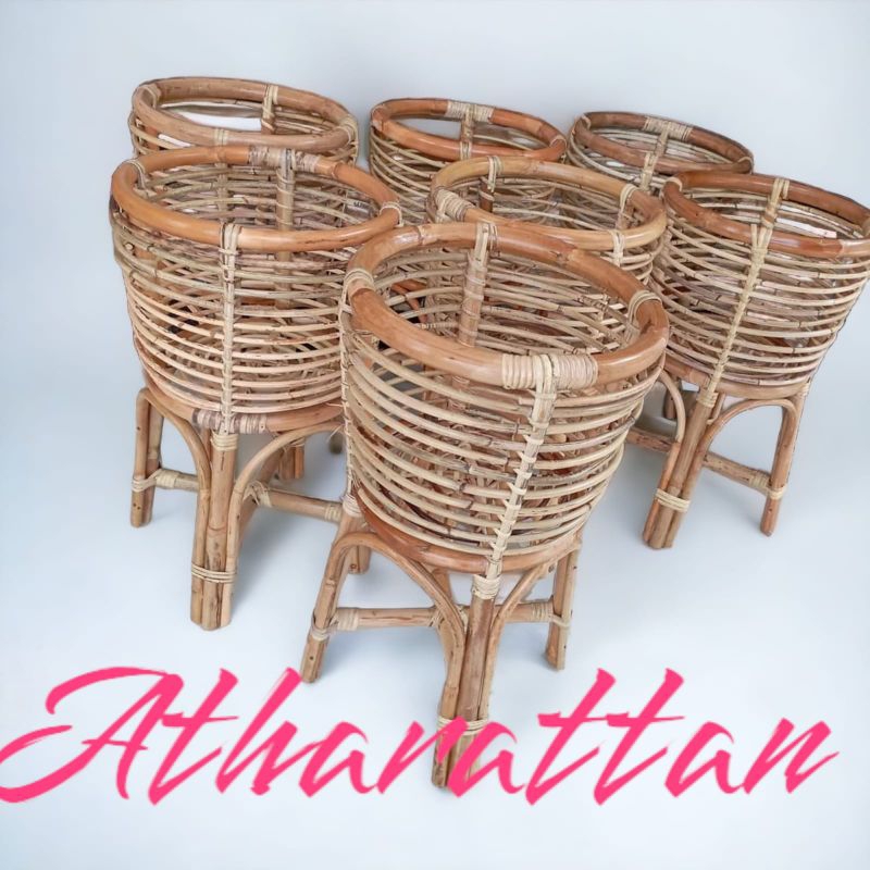 Jual Flas sale standing pot rotan finishing mengkilap/tempat bunga ...