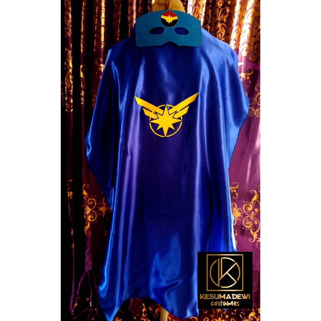 Jual CAPTAIN MARVEL Dewasa | Jubah &Topeng Kostum Superhero Haloween ...