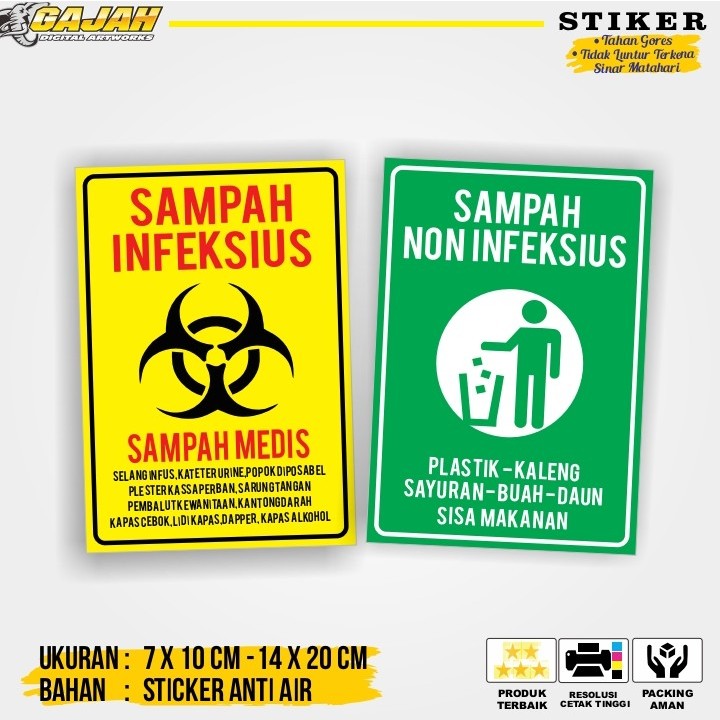 Jual Stiker Infeksius dan Non Infeksius | Shopee Indonesia