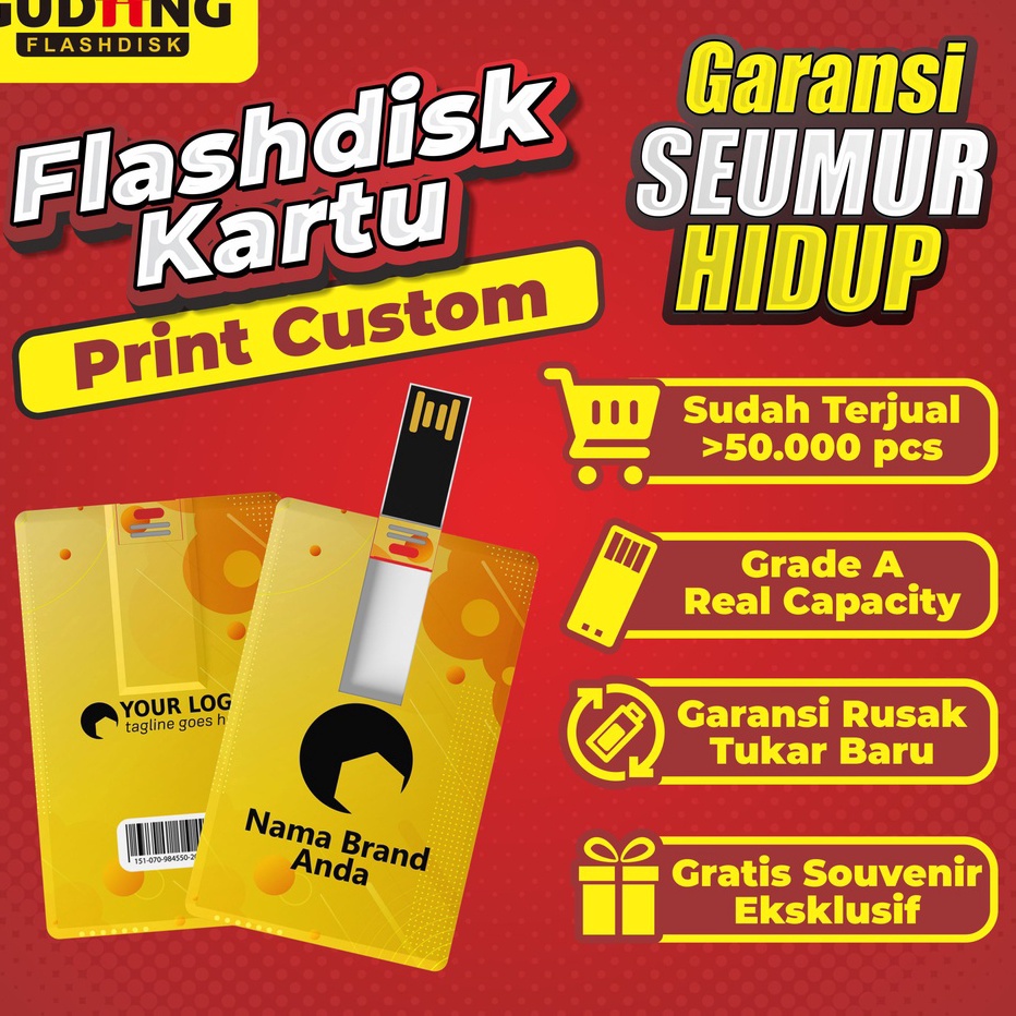 Jual Beli Lebih Hemat Banyak Flashdisk Kartu Custom 4GB GARANSI SEUMUR ...
