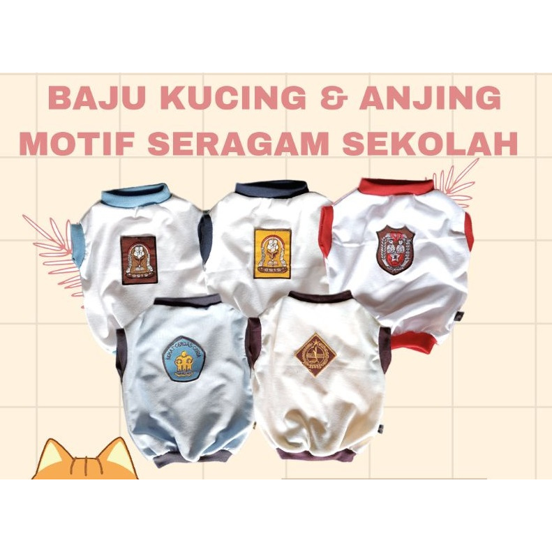 Jual baju kucing seragam SD SMP SLTP SMA SMU sekolah dasar bordir ...