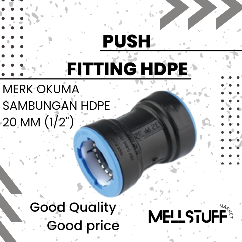 Jual Push Fitting HDPE Straight Coupler / Sambungan HDPE Merk OKUMA ... Jual Push Fitting HDPE Straight Coupler / Sambungan HDPE Merk OKUMA ...