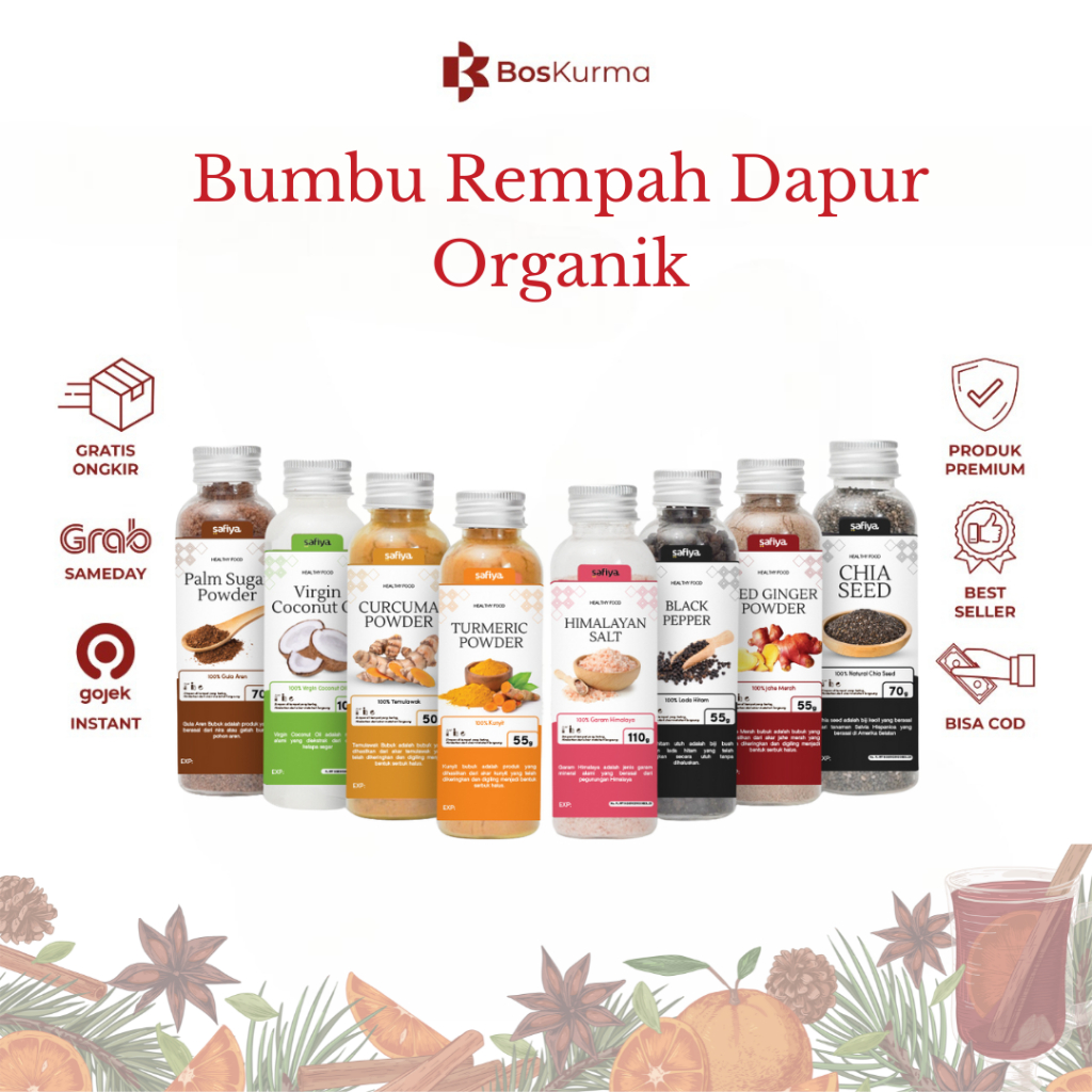 Jual Bumbu Rempah Dapur Sehat Organik Kebutuhan Dapur Travel Size ...