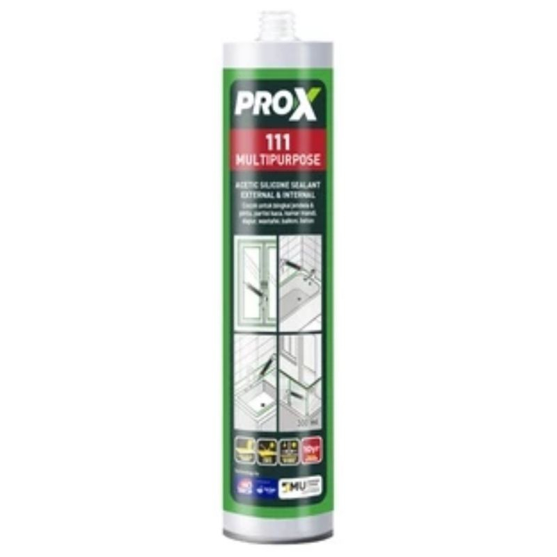 Jual Lem silicone sealant prox 222 By No drop | untuk kaca keramik kayu ...