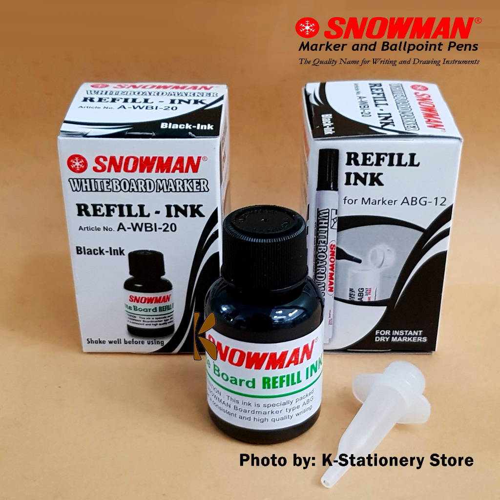 Jual Tinta Isi Ulang / Refill Spidol Papan Tulis Snowman AWBI-20 ...