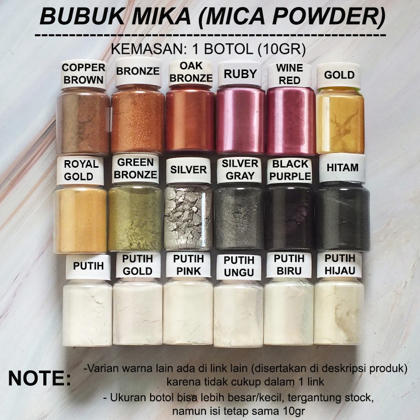 Jual Bubuk Mika Mica Powder Pigment Pewarna Sabun Makeup Resin Nail Art ...