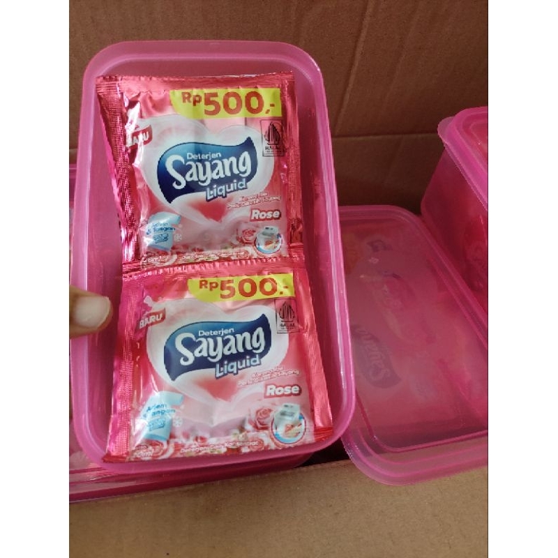 Jual PROMO Deterjen sabun sayang liquid 1 renteng +free toples | Shopee ...