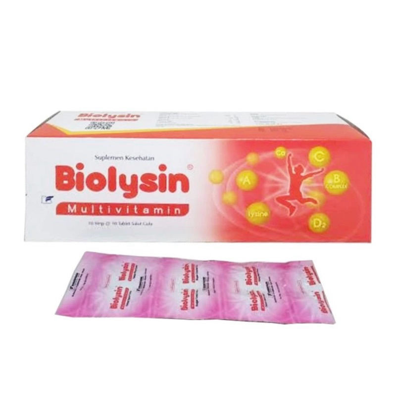 Jual Biolysin strip 10 tablet ( multivitamin lengkap kesehatan tubuh ...