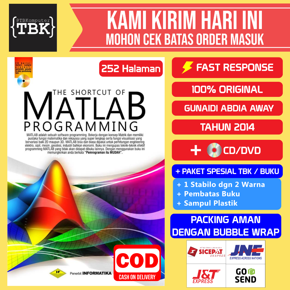 Jual BUKU THE SHORTCUT OF MATLAB GUNAIDI ABDIA AWAY | Shopee Indonesia