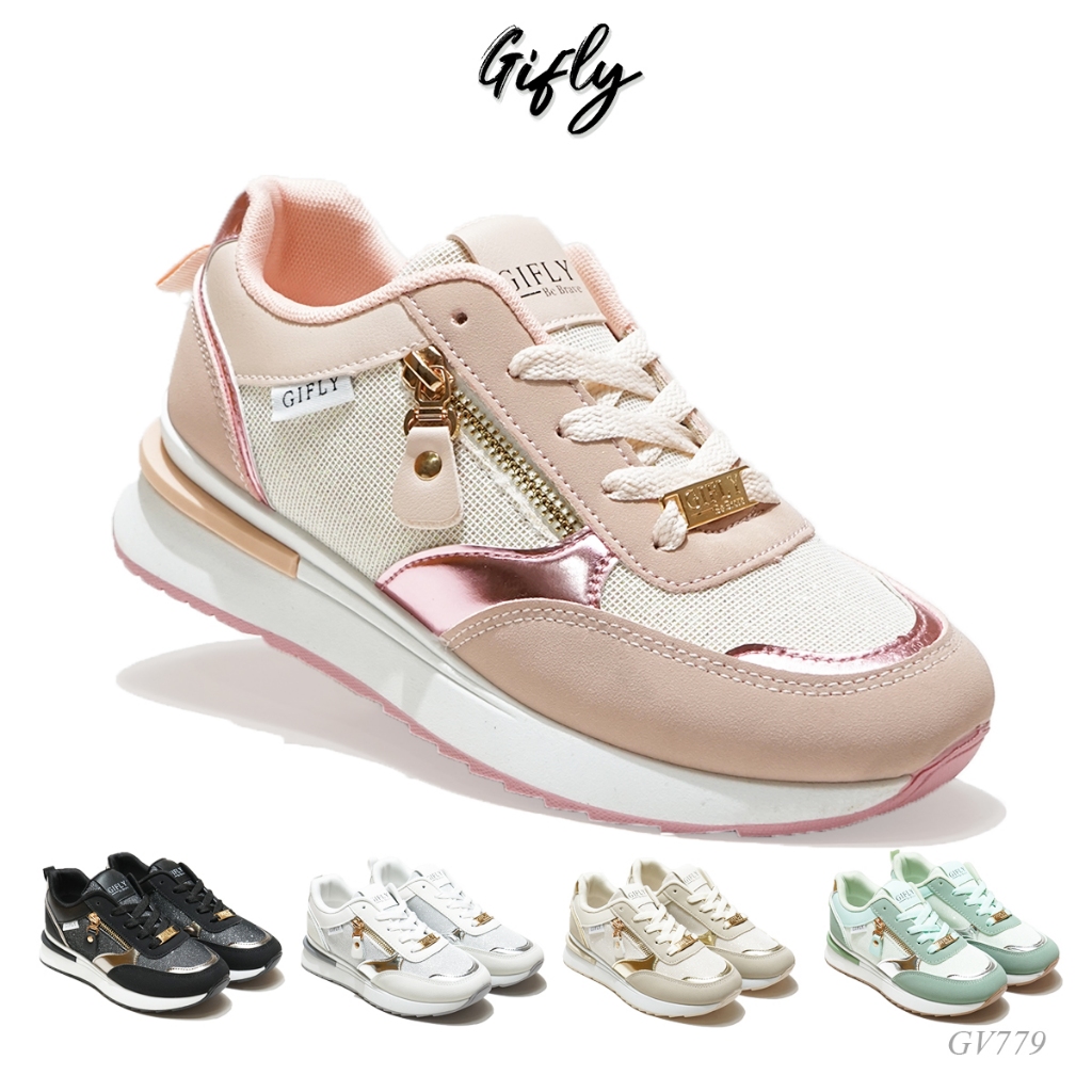 Jual GIFLY Allice Sepatu Sneakers Wanita Kets Putih Sport Shoes GV779 ...
