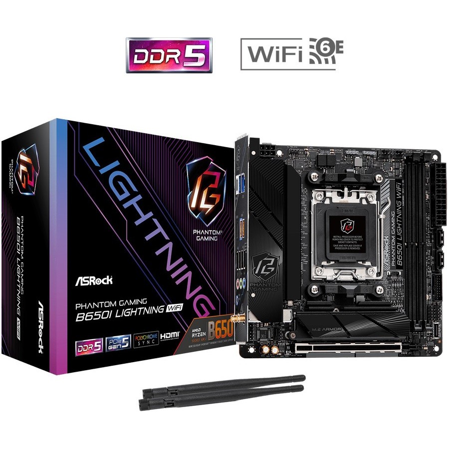 Jual Motherboard Asrock B650I Lightning WiFi Mobo AMD Socket AM5 Resmi ...