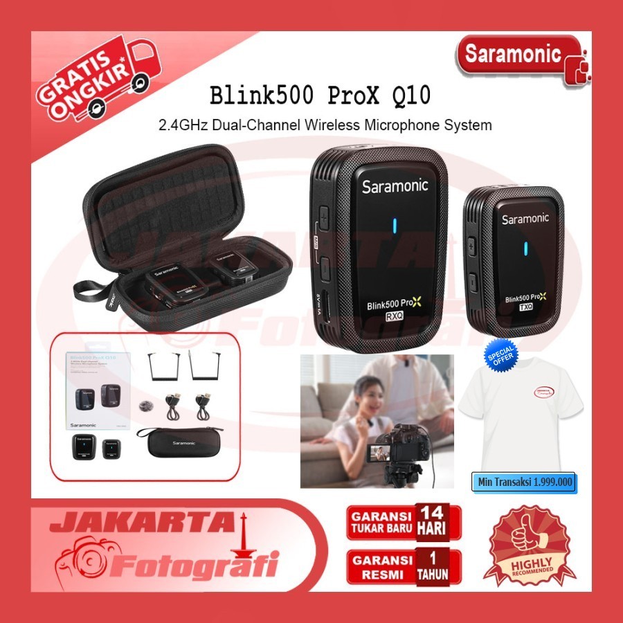 Jual Saramonic Blink500 ProX Q10 2.4GHz Dual-Channel Wireless ...