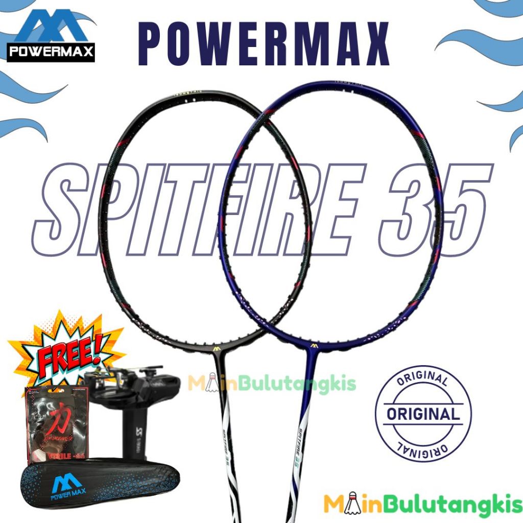Jual Raket Badminton Powermax Spitfire 35 Original | Shopee Indonesia