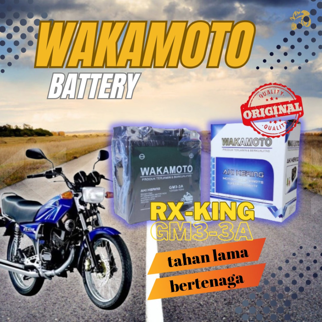 Jual Aki Motor Kering Aki Kering Accu RXKING RXK Accu Motor GM3-3A RX-K ...