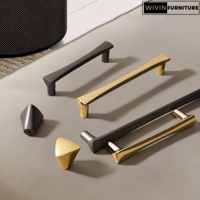 Jual W-51 Handle Lemari Gold Grey Knob Tarikan Laci Aksesoris Furniture ...