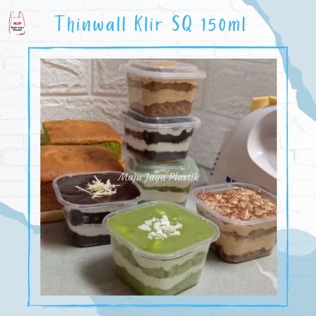Jual (25PCS) Thinwall Square Mini 120ML 150ML 120ml Cup Dessert Food ...