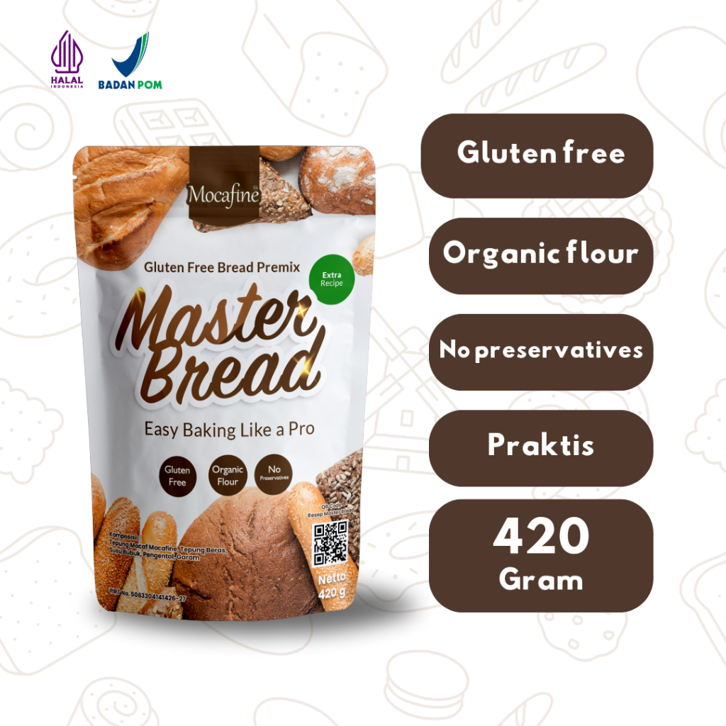 Jual MOCAFINE Tepung Premix Master Bread Gluten Free Halal | Dari Ladang Singkong Organik ...