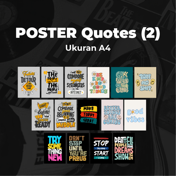 Jual Poster Quotes Unik Untuk Ruangan dan Dekor A4 [Unofficial ...
