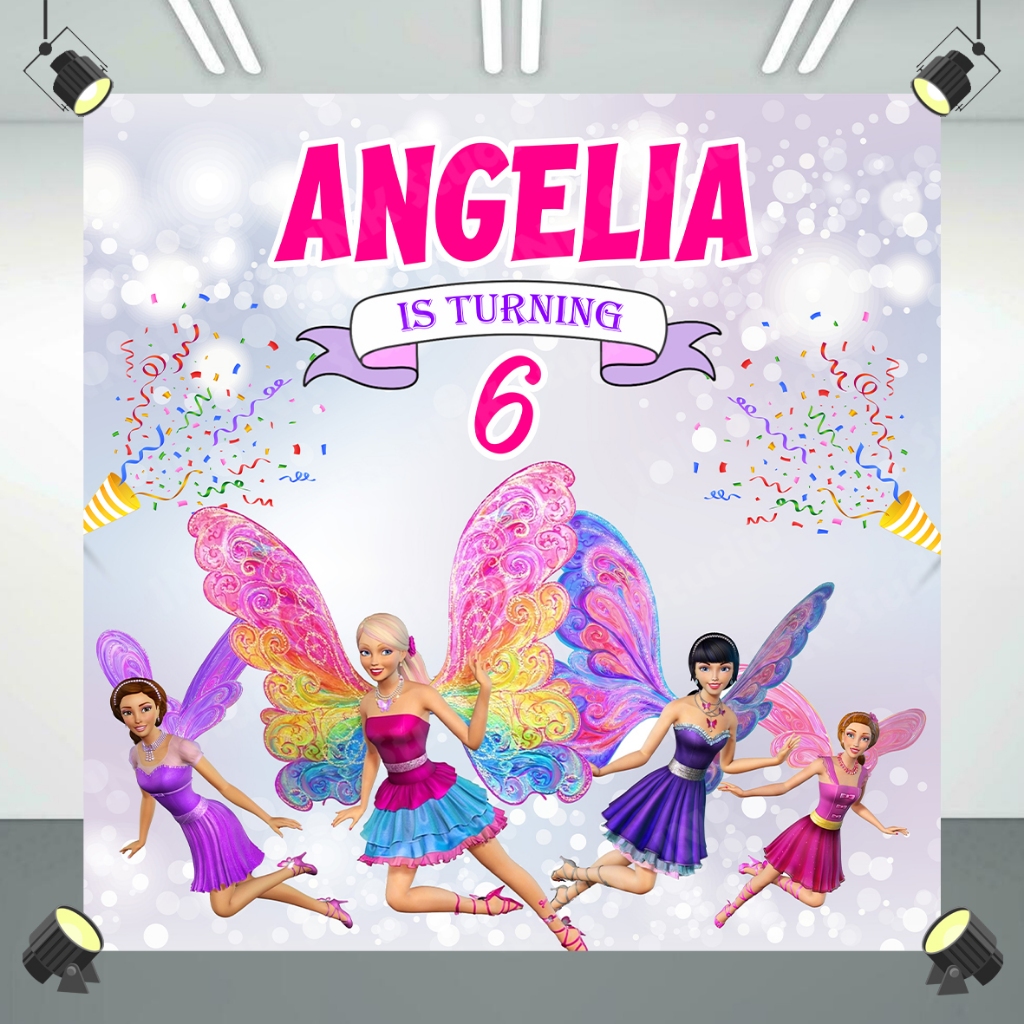 Jual Fairy Barbie Princess Peri Kupu Kupu - Banner Flexi Ulang Tahun ...