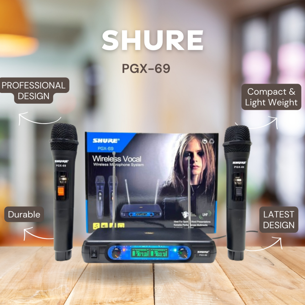 Jual MIC WIRELESS SHURE PGX-69 / PGX 69 / PGX69 HANDHELD UHF FREQUENCY ...