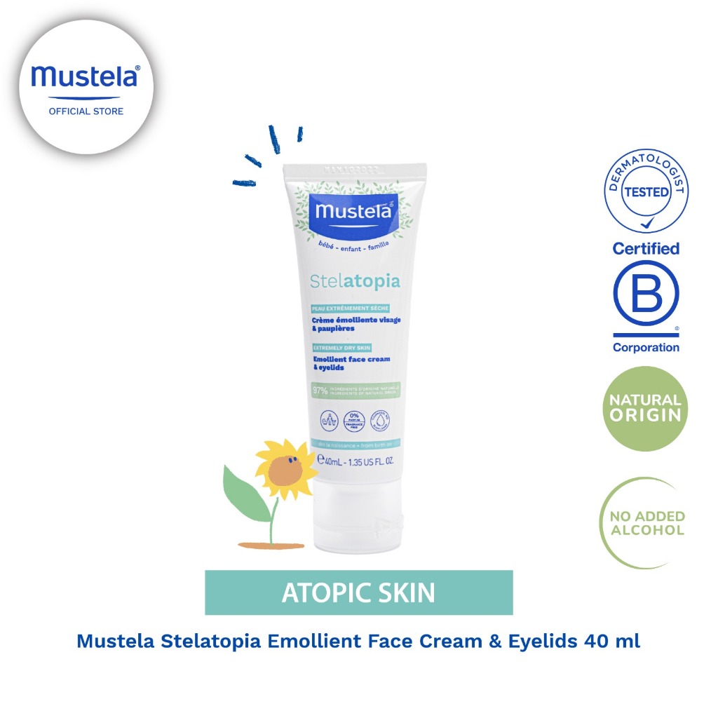 Jual Mustela Stelatopia Emollient Face Cream 40 ml - Krim Wajah Bayi ...