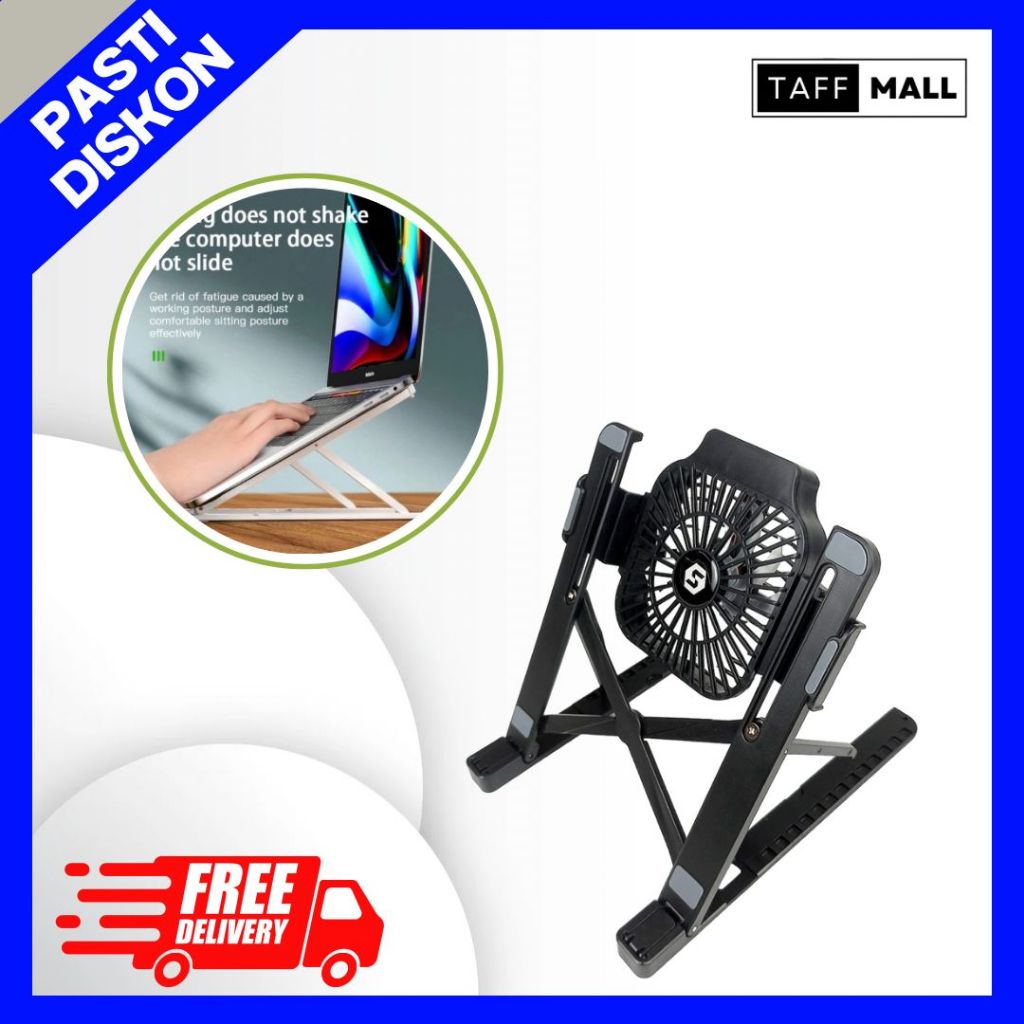 Jual Portable Laptop Stand Adjustable Foldable 13 Level with Cooling ...