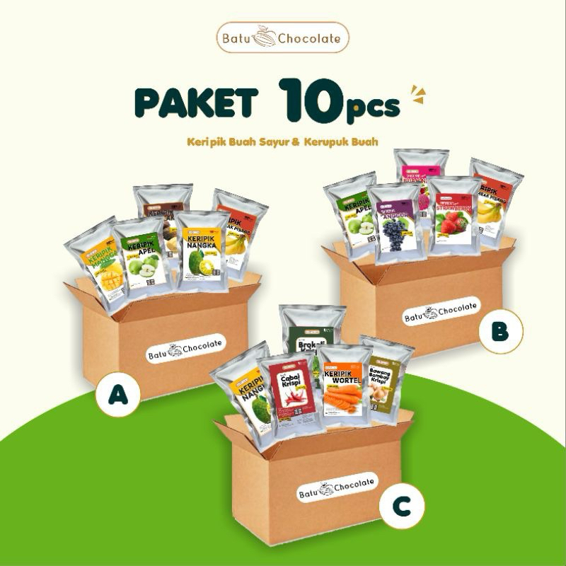 Jual Batu Chocolate - Paket 10 pcs Keripik Buah & Kerupuk Buah - Oleh ...