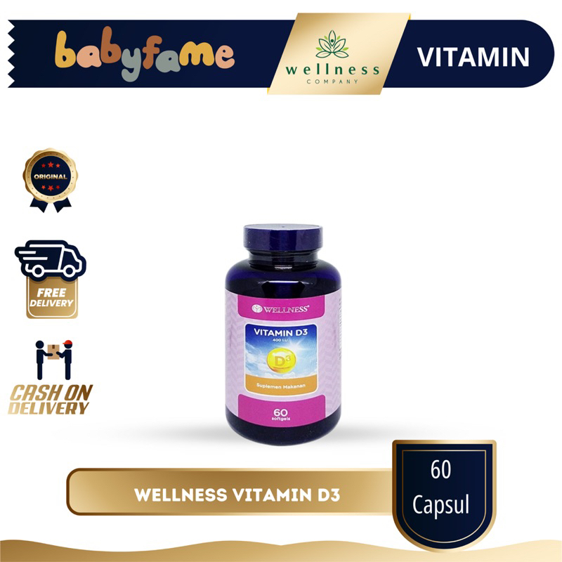 Jual WELLNESS VITAMIN D3 400 IU | 60 SOFT GELS | Shopee Indonesia