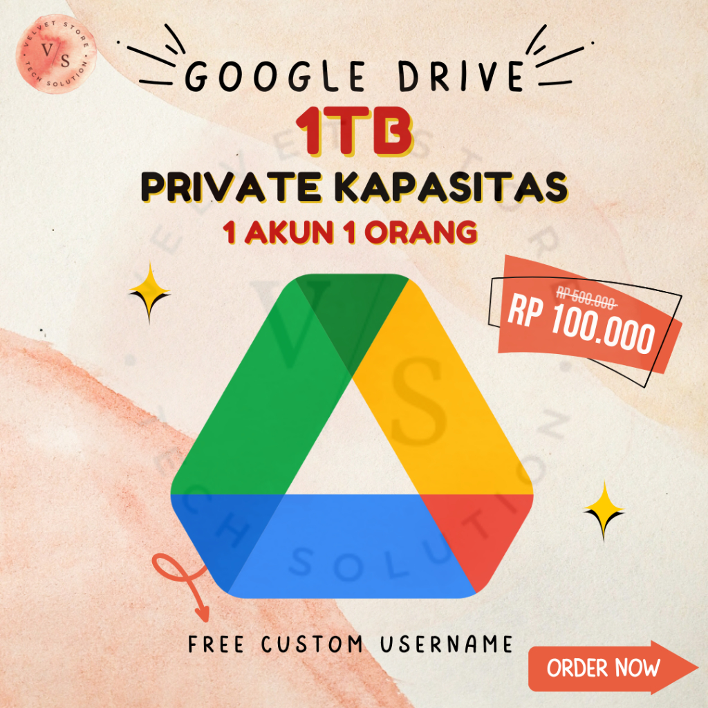 Jual Google Drive Unlimited Max 1TB PRIVATE Kapasitas Lifetime ...