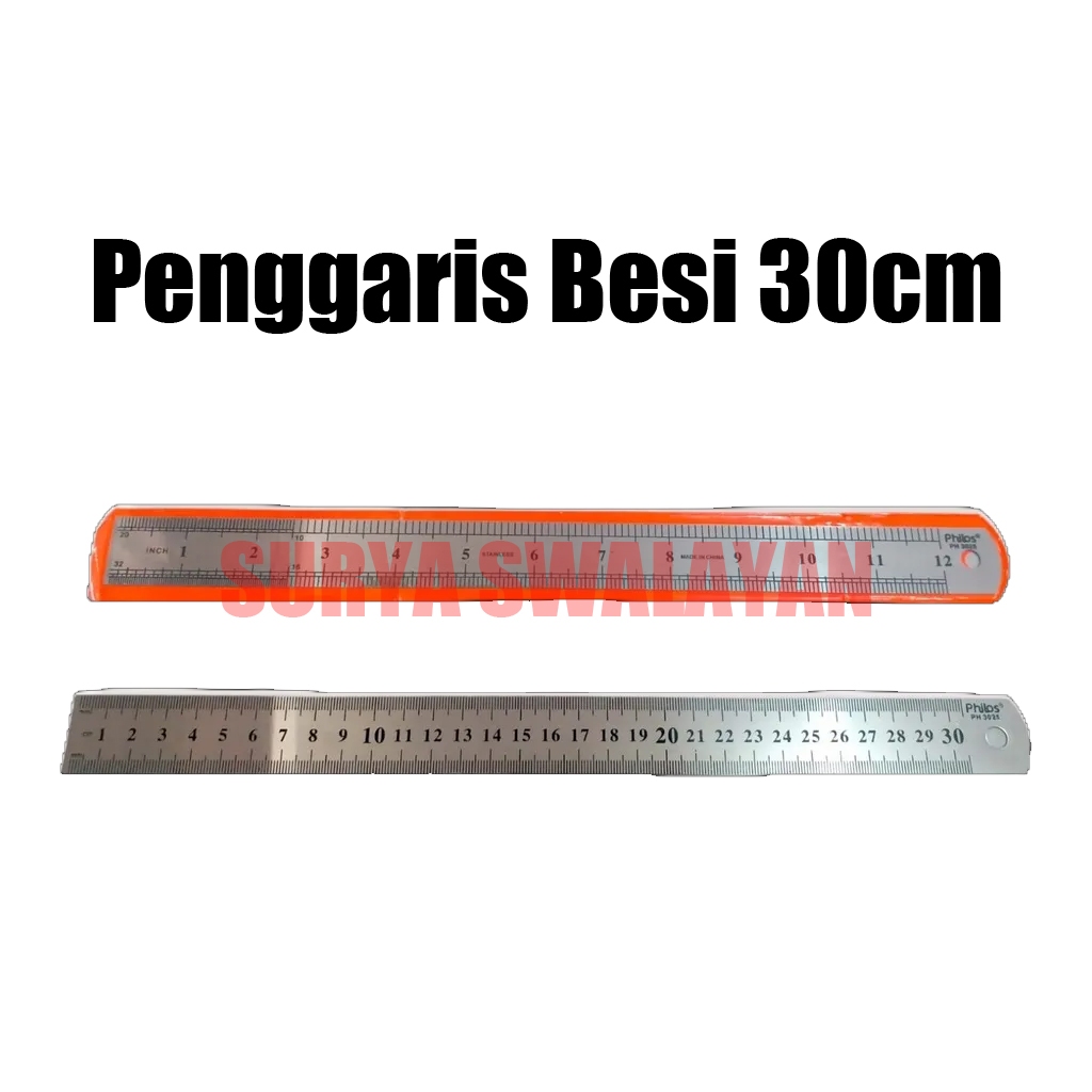 Jual Penggaris Besi 30 cm / Penggaris Stainless 30 cm | Shopee Indonesia