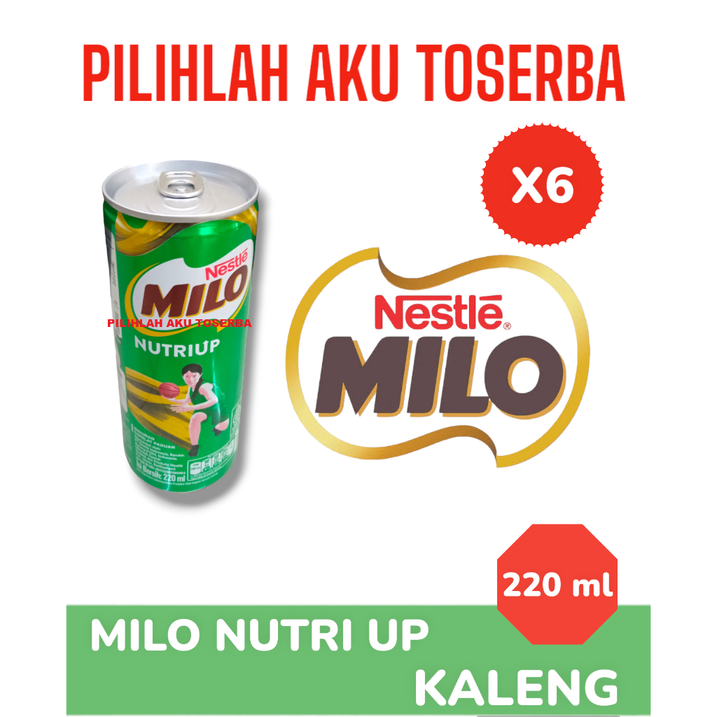 Jual Susu Milo Kaleng Coklat NUTRI UP CALCIUM - 220 ml ( 1 PAKET ISI 6 ...