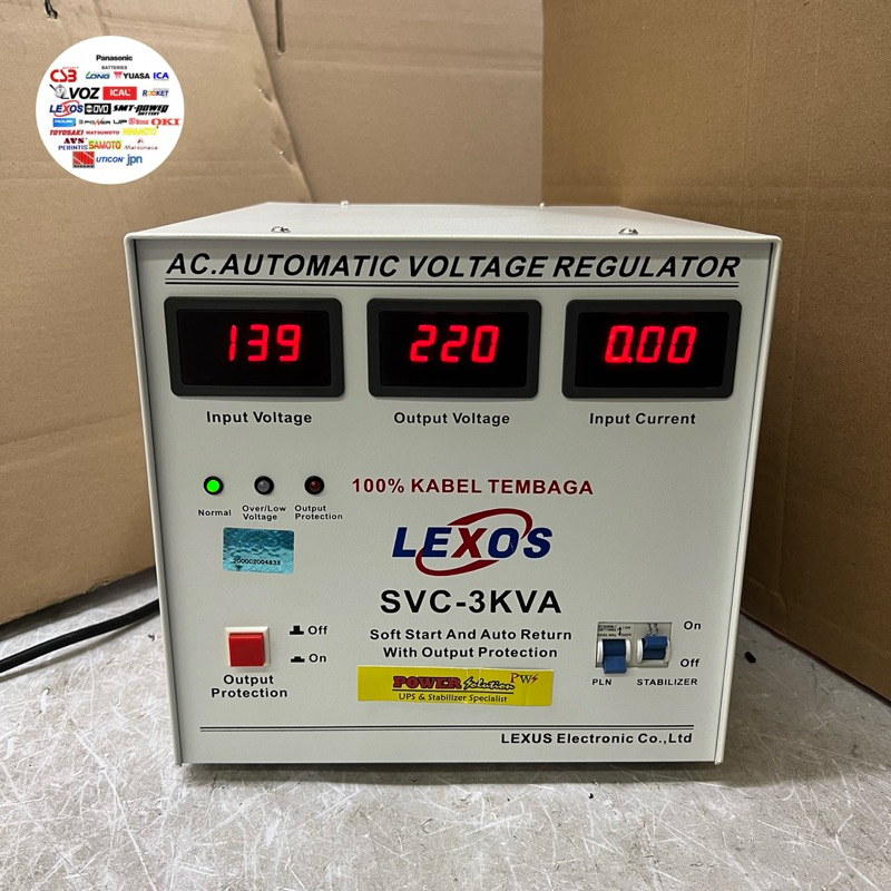Jual Stabilizer Lexos SVC-3KVA 3000 Digital / Stavol 3000Va | Shopee Indonesia