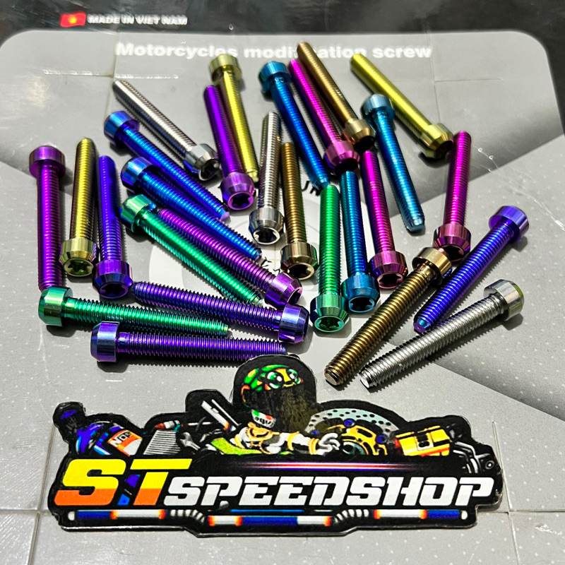 Jual Baut Titanium M 6 x 40 Drat 10 x 40 Small | Shopee Indonesia