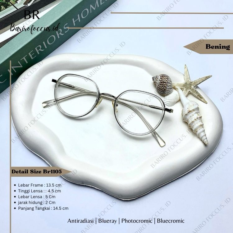 Jual Kacamata Wanita Frame Bulat Wajah Kecil Imut Minus Dan Normal ...