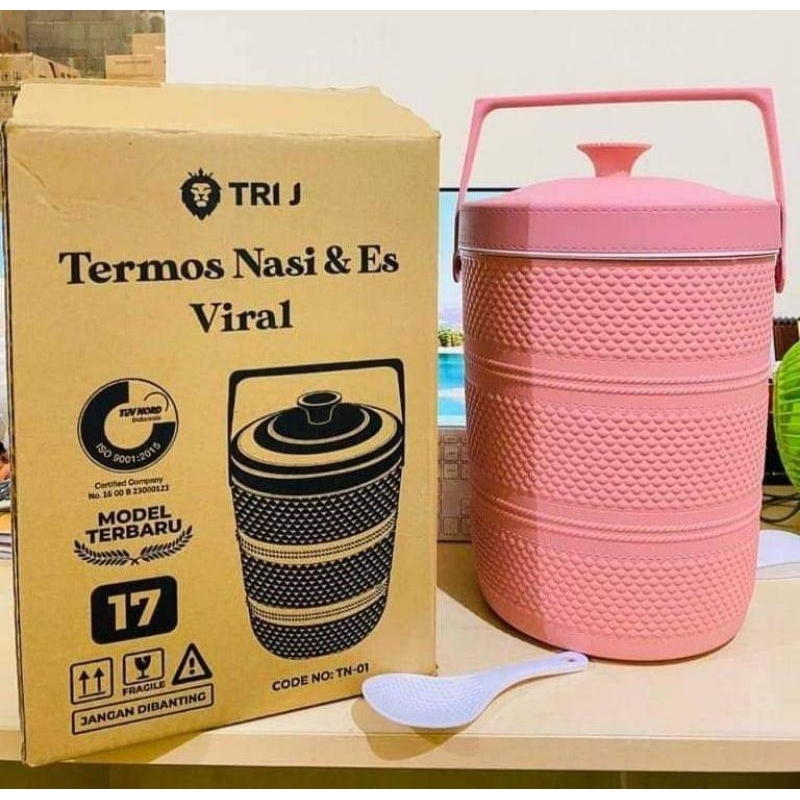 Jual Termos Nasi 17 Liter Merk Tri J / Termos Es Viral Tri J Ukuran 17 ...
