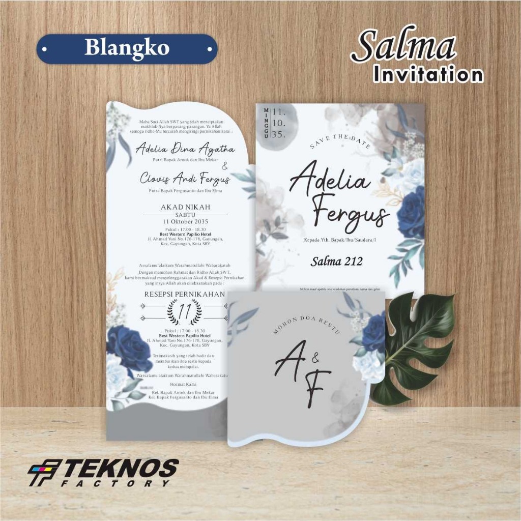 Jual CETAK UNDANGAN PERNIKAHAN BLANGKO - UNDANGAN NIKAH BLANGKO SERIES SALMA | Shopee Indonesia