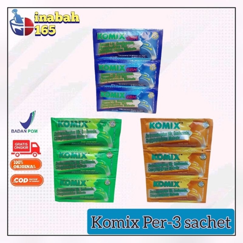 Jual Komix syrup obat batuk 1 lembar per-3 sachet | Shopee Indonesia
