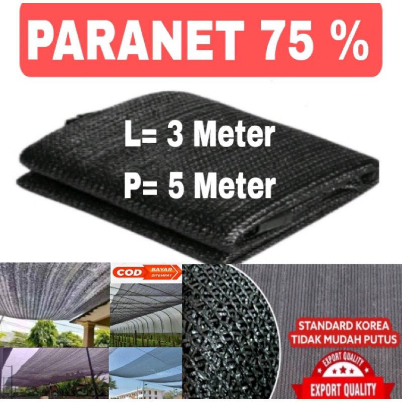 Jual Paranet 75% Ukuran 3x5 Meter Shade Net | Anti UV | Grade A ...