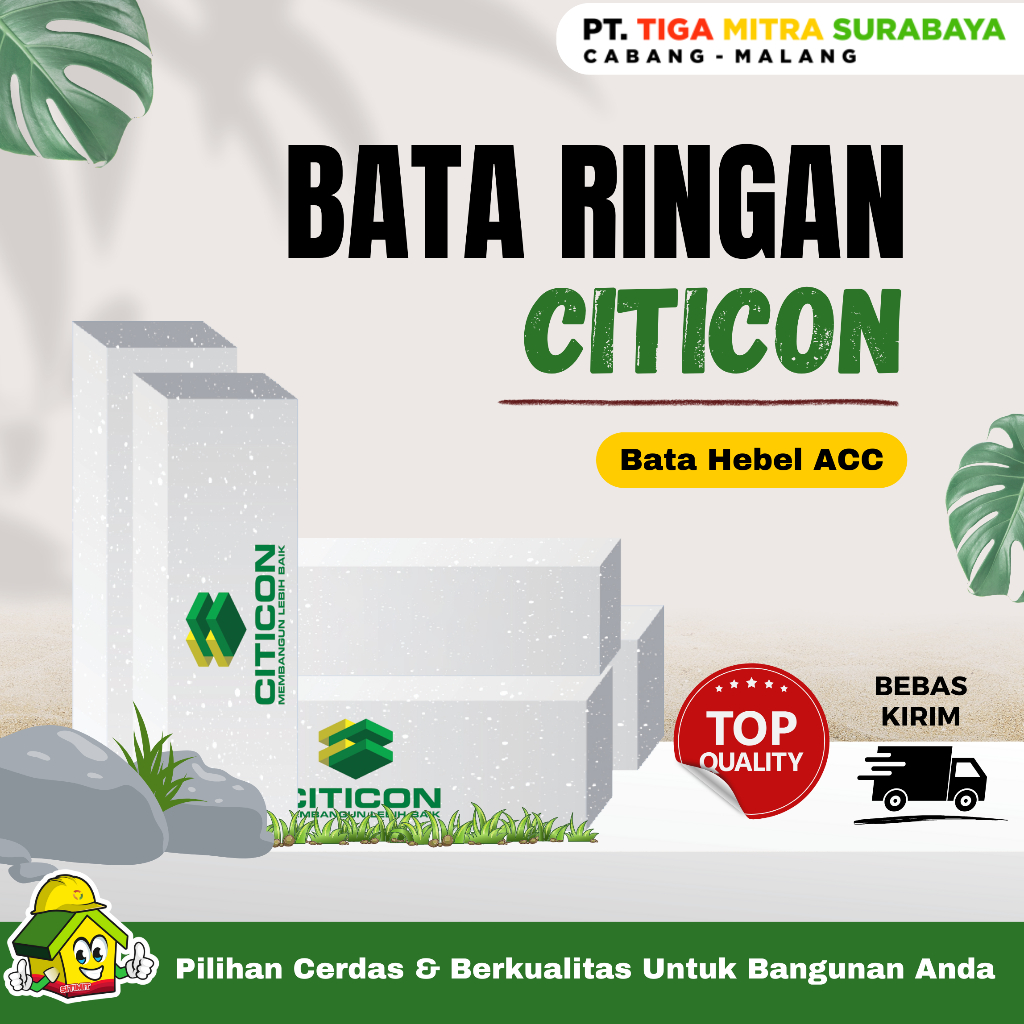 Jual Bata Ringan Citicon Free 3 Zak Mortar Perekat Citicon | Shopee ...