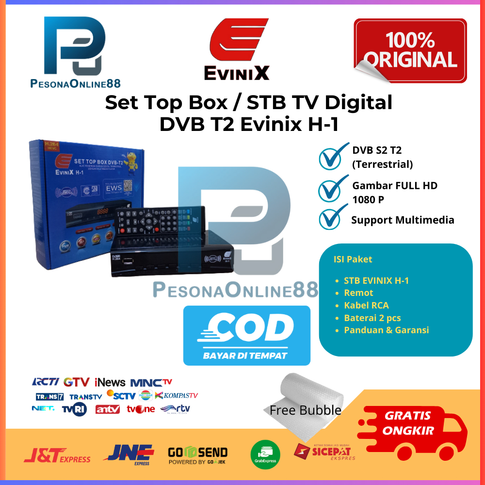 Jual STB / Set Top Box TV Digital DVBT2 Matrix Burger / Matrix Apple Merah / Super HD Kijang ...