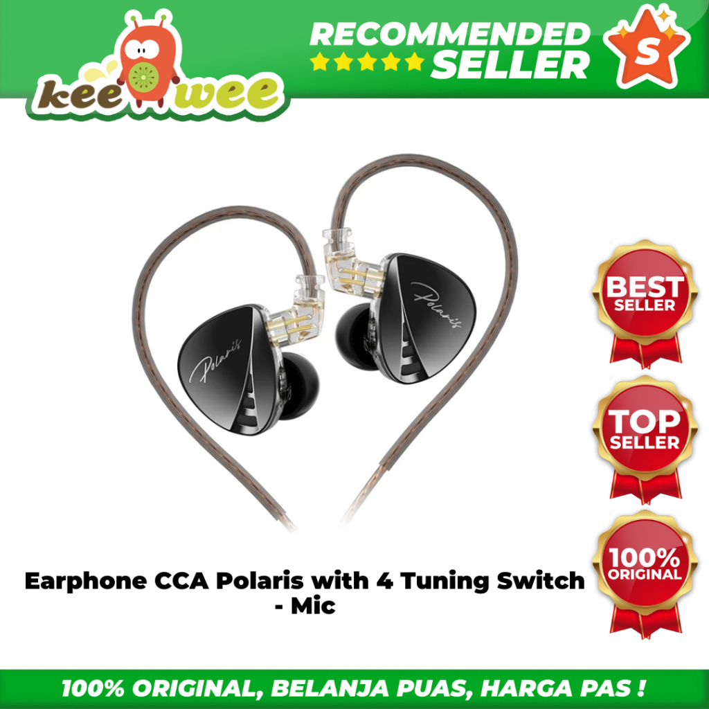 Jual Earphone CCA Polaris with 4 Tuning Switch - Mic | Shopee Indonesia