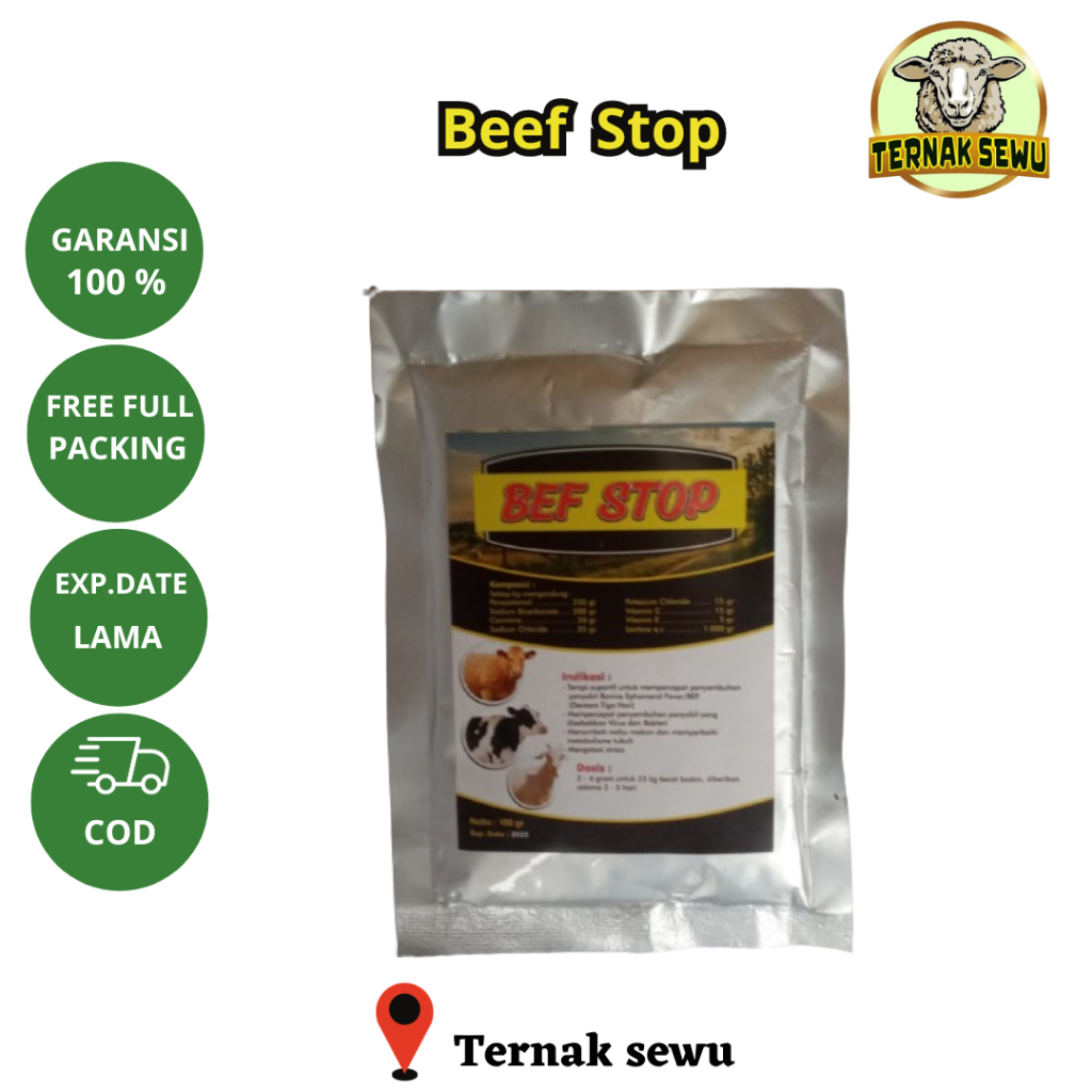 Jual BEF STOP/ Obat PMK Penurun Panas Demam Pada Sapi, Kambing, Domba ...