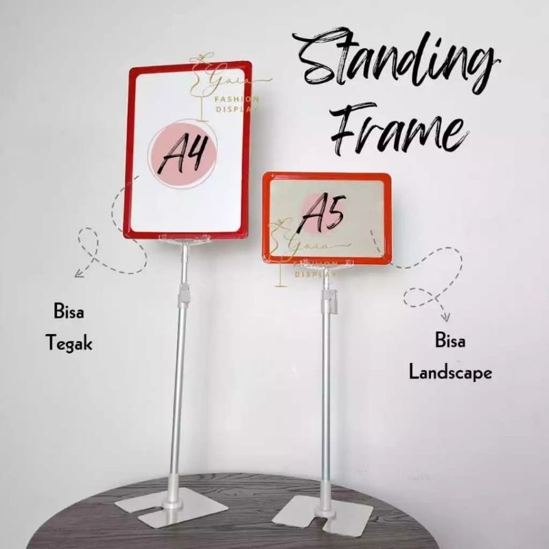 Jual Standing Promo A4 Dan A5 Display Harga Frame Pajangan Harga Promo ...